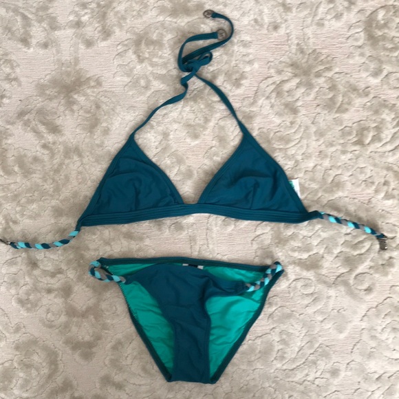 miskini | Swim | Miskini Xs Size 4 Teal Bikini Top And Bottom Set ...